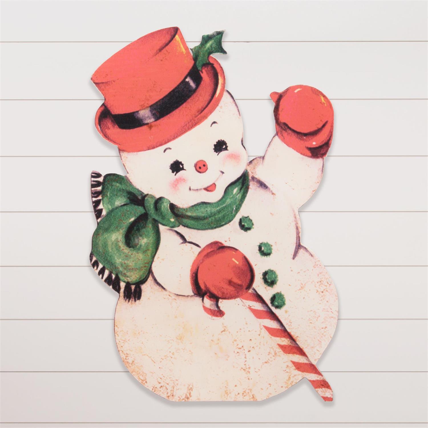 Vintage Metal Snowman Sign | Unhinged a Unique Boutique Venue